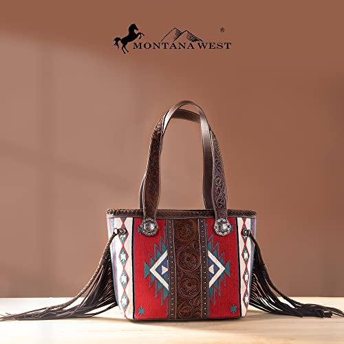 Montana West Western Tote Bag for Women Aztec Tapestry Tooled Collection Concealed Carry Handbag MW1211G-8317CF