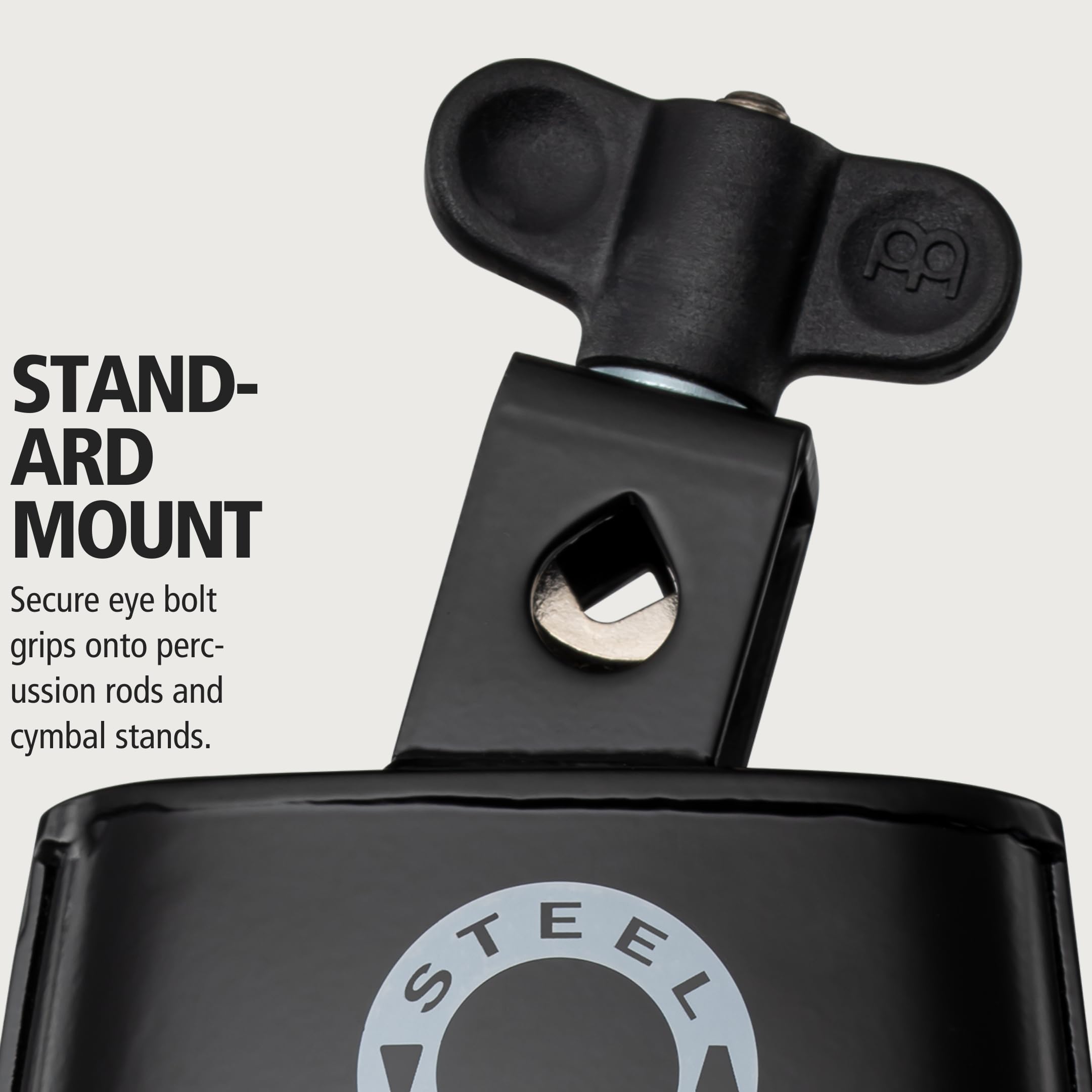 Meinl Percussion Mountable Cowbell, 7" Powder Coated Steel Craft Series β NOT Made in China β Low Pitch, 2-Year Warranty (SCL70B-BK)