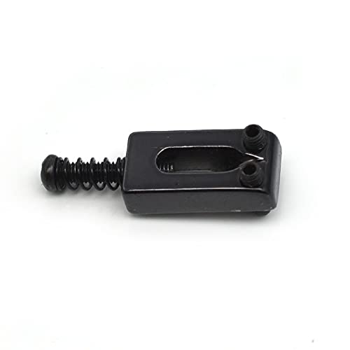 SAPHUE Guitar Bridge Saddle with Spring Screws Wrench Tremolo for Fender Strat Stratocaster Tele Telecaster Electric Guitar Replacement Parts Accessories 6Pcs Bridge Saddles(Black)