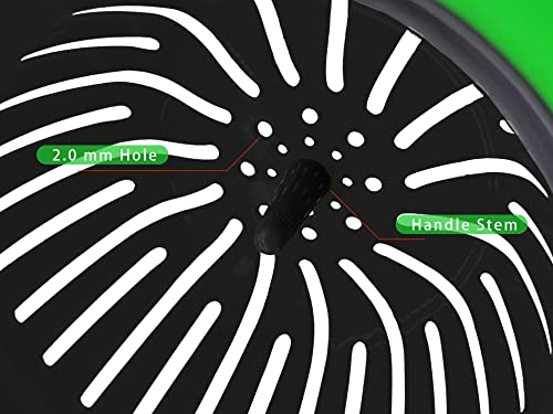 Tisnveky Sink Strainers for Kitchen Sink, Sink Drain Strainer with 4.5 Inch Diameter, Kitchen Sink Strainer with Hard Plastic Bottom and Soft Silicone Edge, [1 Pack] [Green]