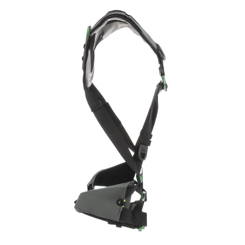 MSA 10196070 V-Flex Full Body Safety Harness - Size: Extra Large, D-Ring Configuration: Back, Quick Connect Leg Straps, Color: Black, Full Body Harness, Durable
