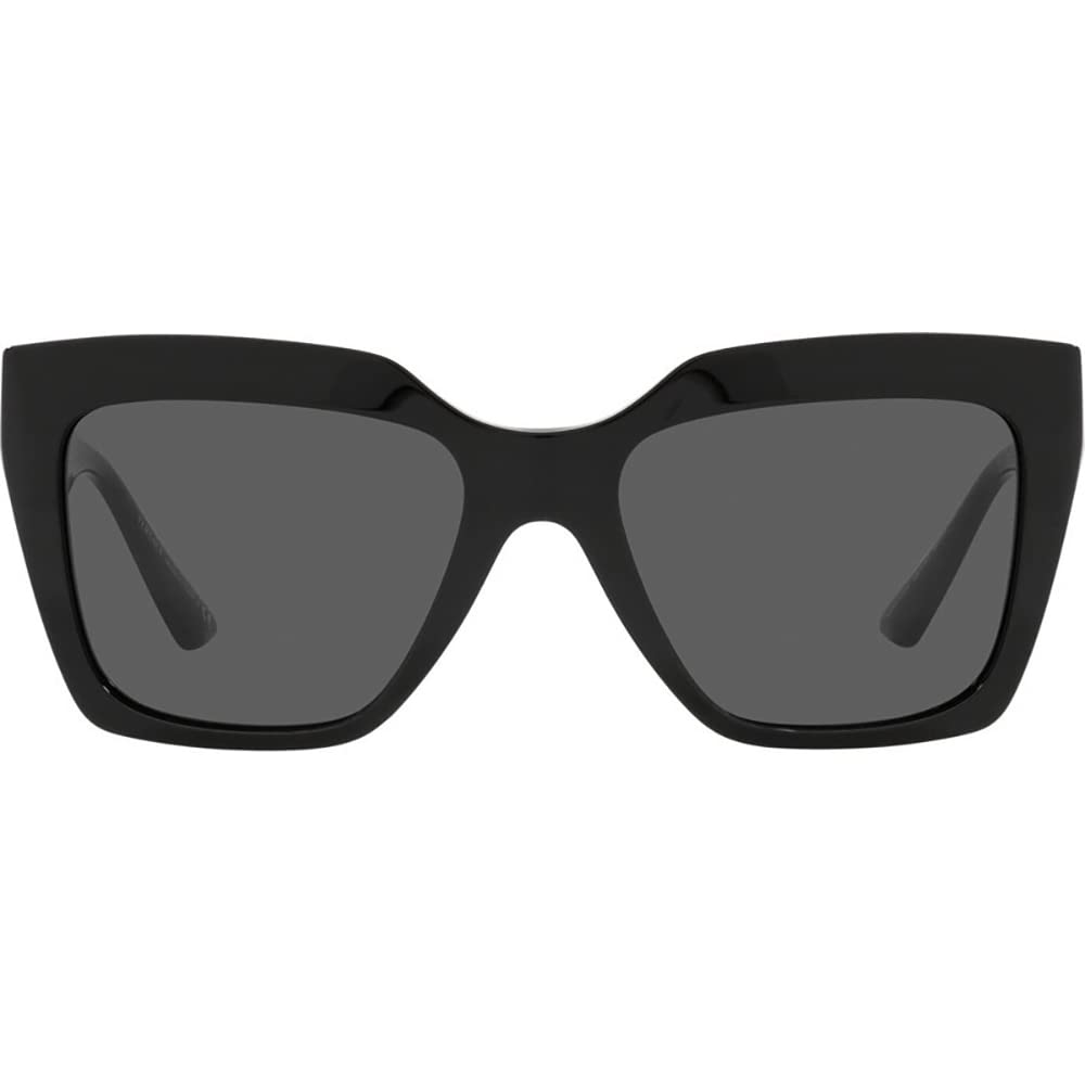 Versace VE 4418F GB1/87 Black Plastic Square Sunglasses Dark Grey Lens