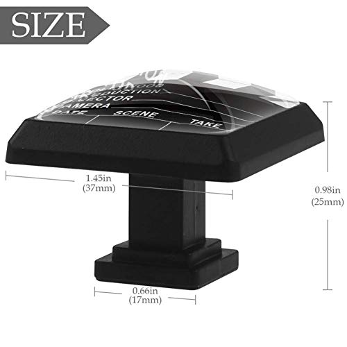 Movie Cinema Lapper Board Crystal Glass Cabinet Drawer Pulls Cupboard Knobs with Screws for Chest, Bin, Dresser,Wardrobes Cupboard 3 Pieces