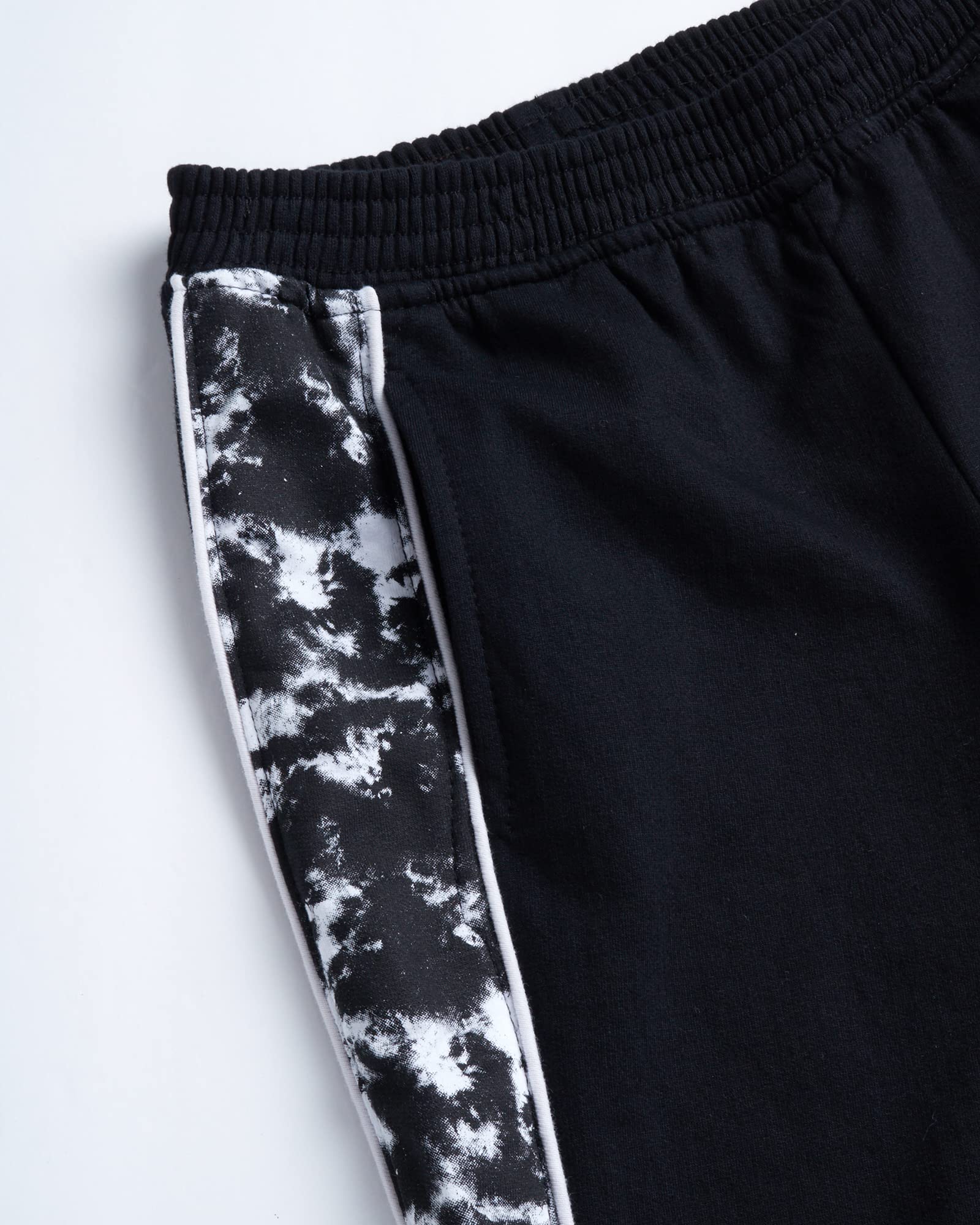 Quad Seven Boys' Activewear Set - Short Sleeve T-Shirt and Jogger Sweatpants, Size 8/10, Black Hype