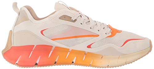 Reebok Women's Zig Kinetica Horizon Cross Trainer, Alabaster/Utility Beige/Carotene, 9