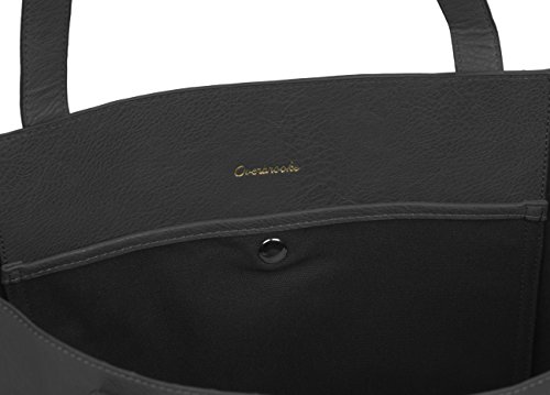 Overbrooke Large Vegan Leather Tote Bag - Womens Slouchy Shoulder Bag with Open Top