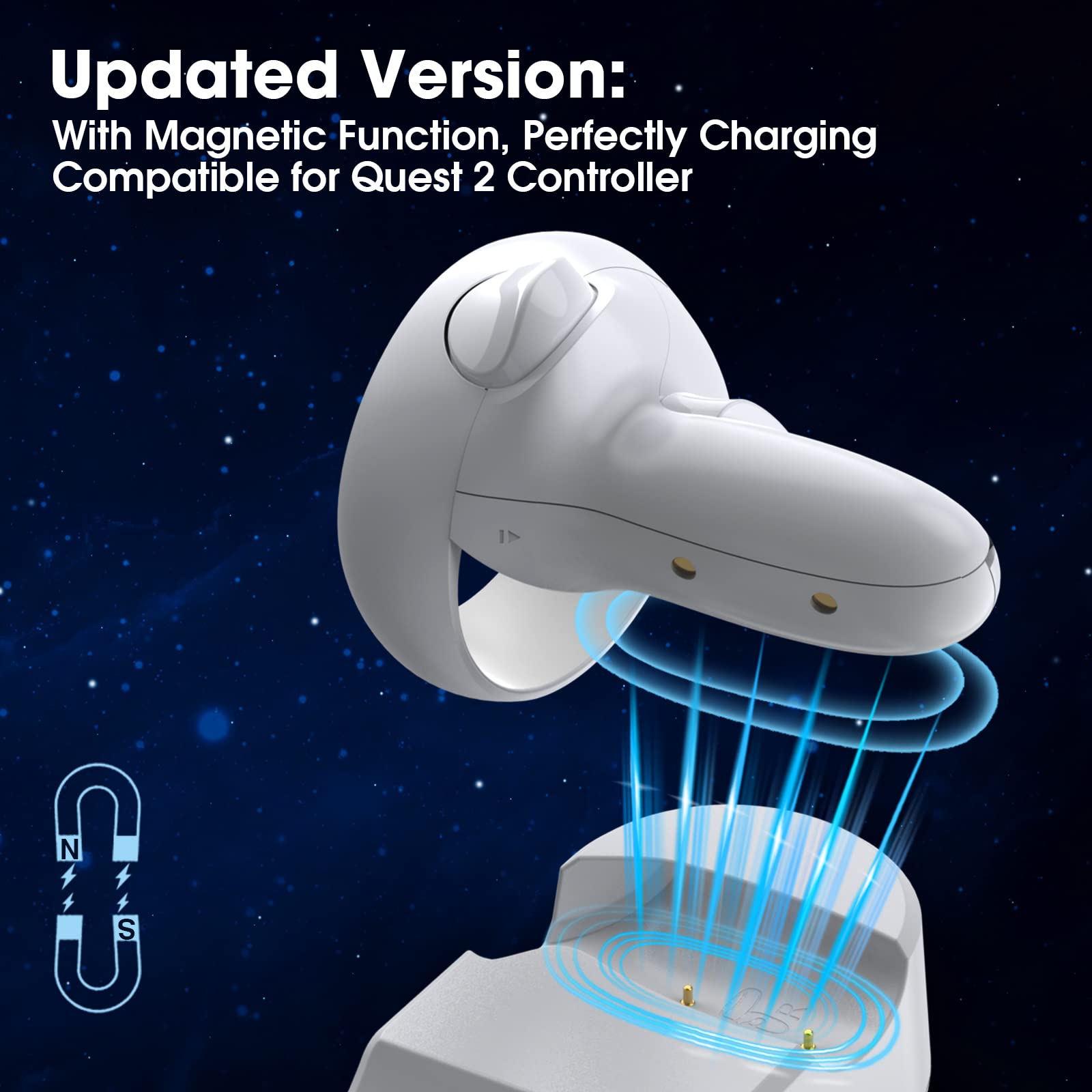 Smatree Charging Dock without Adapter and Elite Strap with 5000mAh Battery Set Compatible for Quest 2