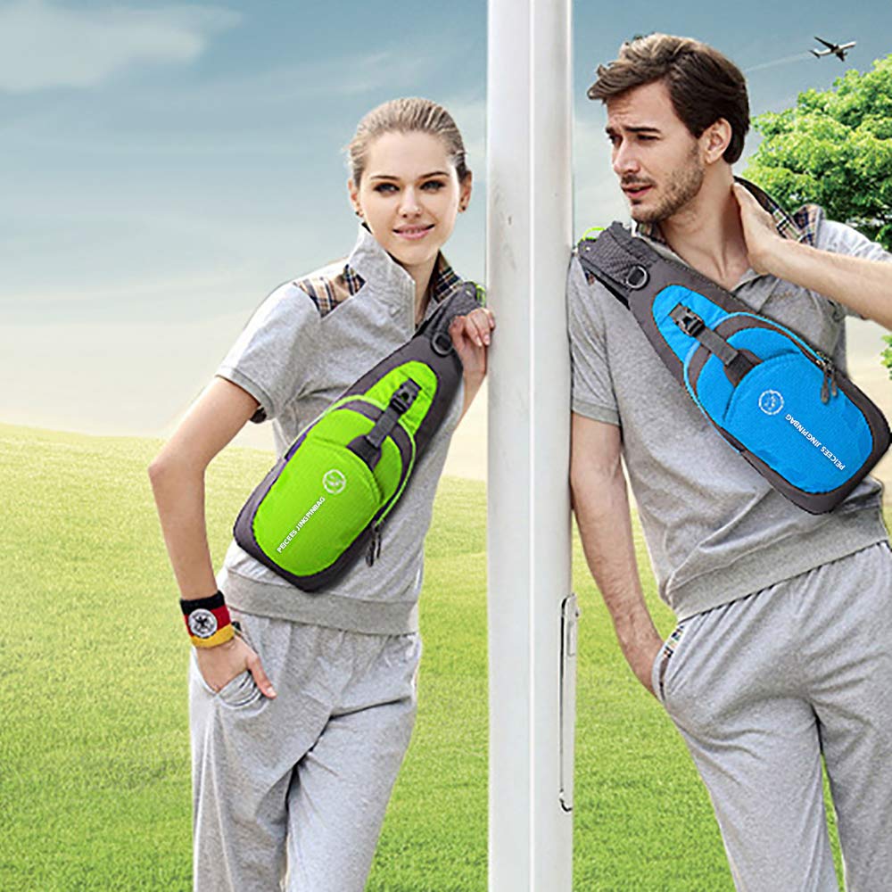 Peicees Waterproof Small Sling Bag for Men Women Crossbody Mini Chest Pack one shoulder backpack For Sport Outdoor Hiking