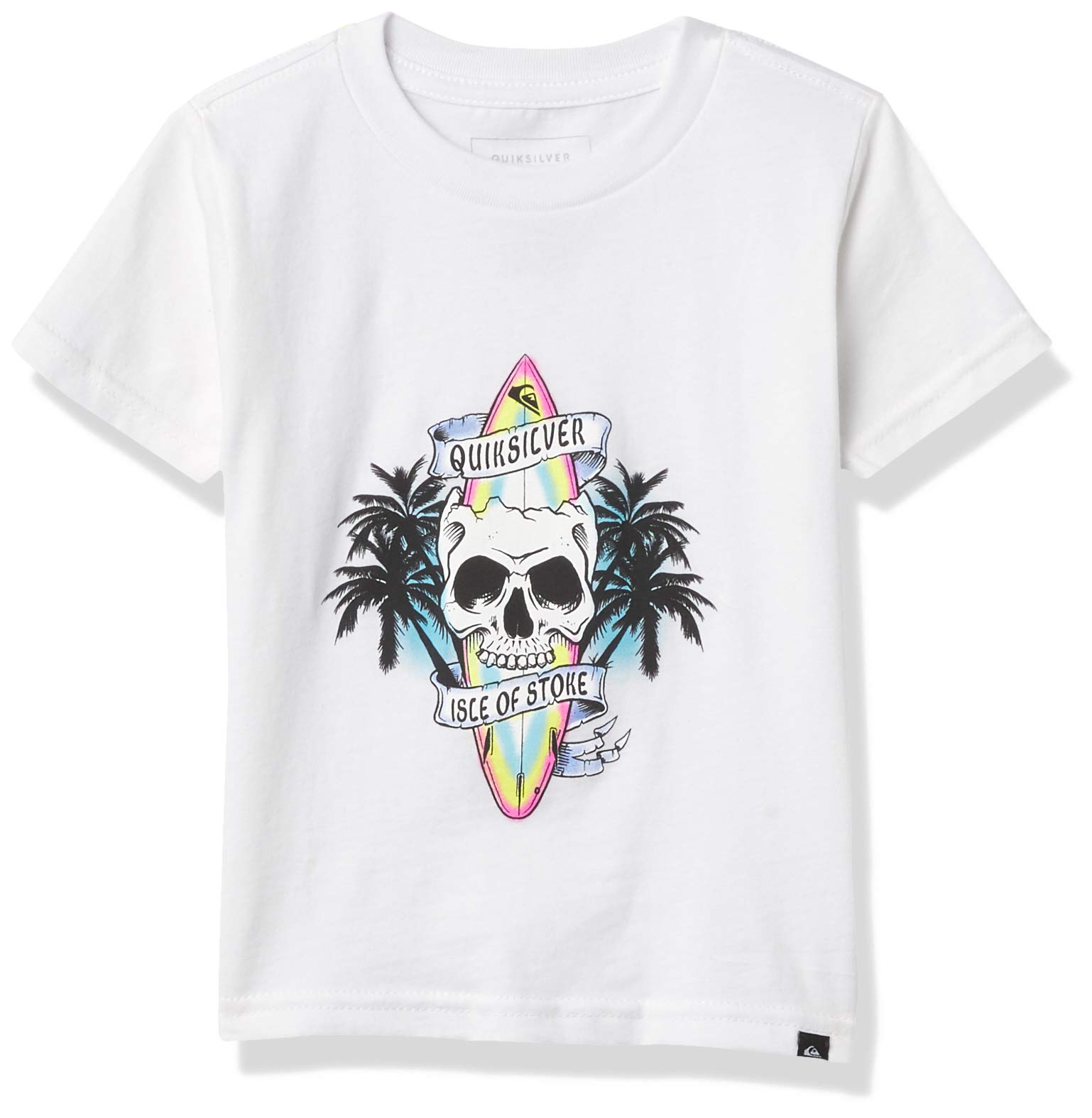Quiksilver Boys Tee Shirt, White Night Surfer, 6
