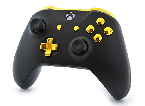 MODDEDZONE Custom Wireless UNMODDED Controller for Xbox One S/X and PC with Exclusive and Unique Designs - The Perfect Gaming Gift for Enthusiasts, Expertly Crafted in the USA - Black/Gold