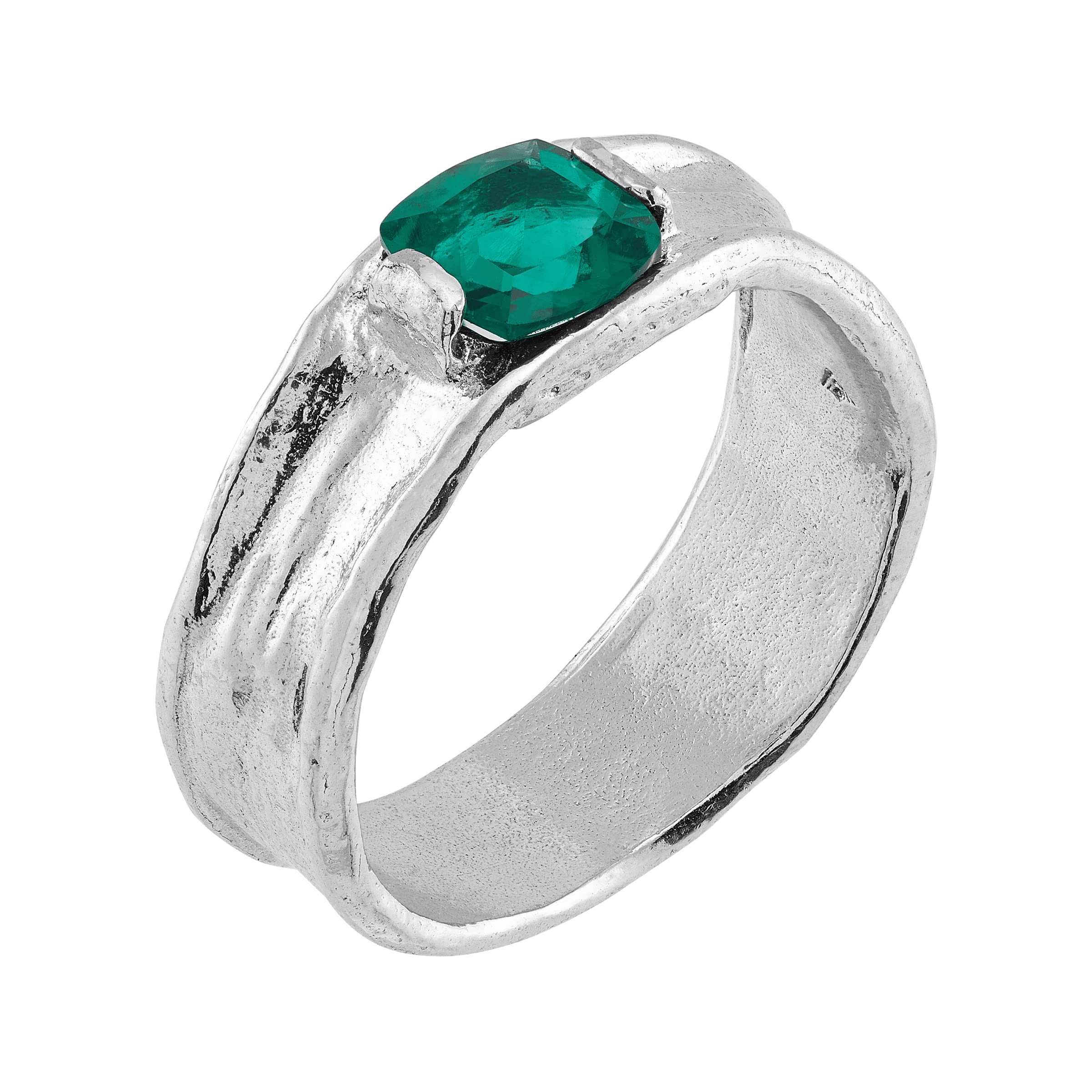 Silpada 'Fine Delight' Sterling Silver Emerald Ring, Size 7, Size 7