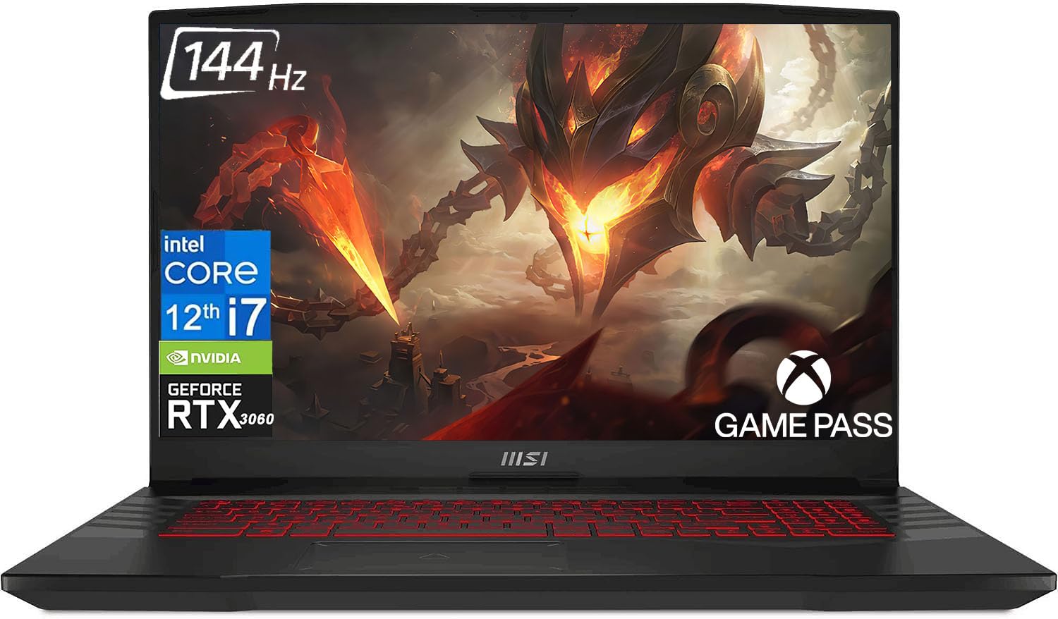 MSI Katana GF66 Gaming Laptop 2023 Newest, 15.6" FHD 144Hz Display, Intel Core i7-12700H(14-core), NVIDIA GeForce RTX 3060, 64GB RAM, 2TB SSD, Wi-Fi 6, Bluetooth, Backlit Keyboard, Windows 11 Home