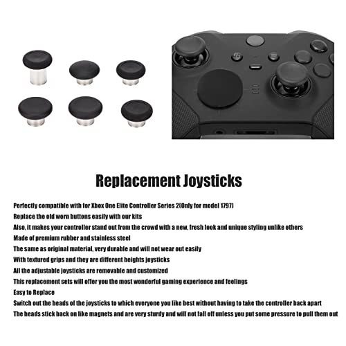 Swap Joysticks, Different Heights Adjustable Joysticks 6pcs Metal Joysticks Grips for Wonderful Gaming Experience for Model 1797