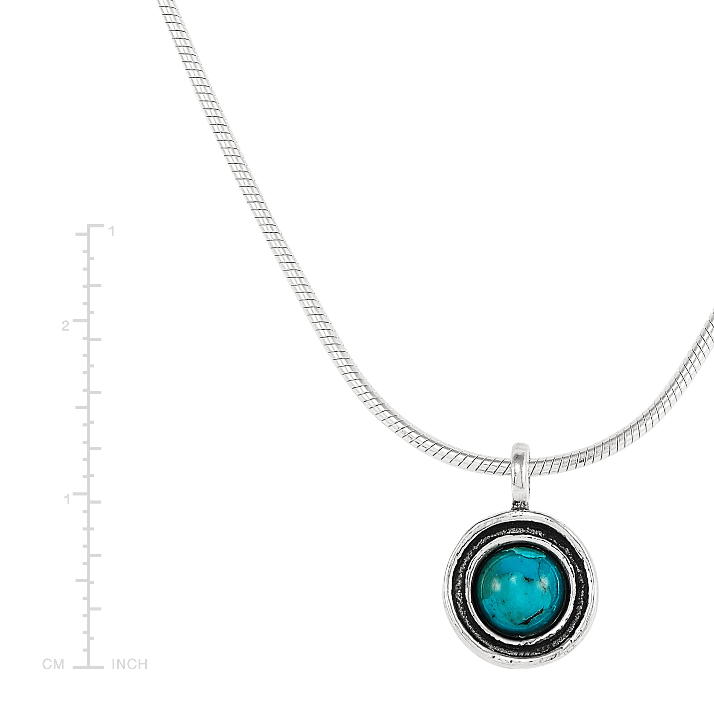 Silpada 'Rhythm and Blues' Sterling Silver Synthetic Compressed Turquoise Pendant Necklace, 16" + 2"