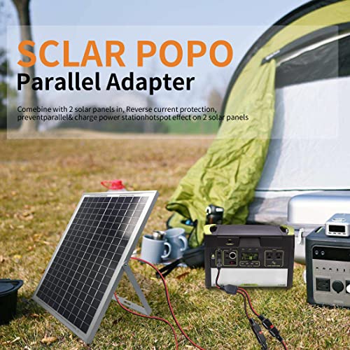 YACSEJAO Solar Charging Splitter Cable Solar Panel Extension Cable 14AWG High Power Pole Port Connector for Portable RV Solar Generator Power Station