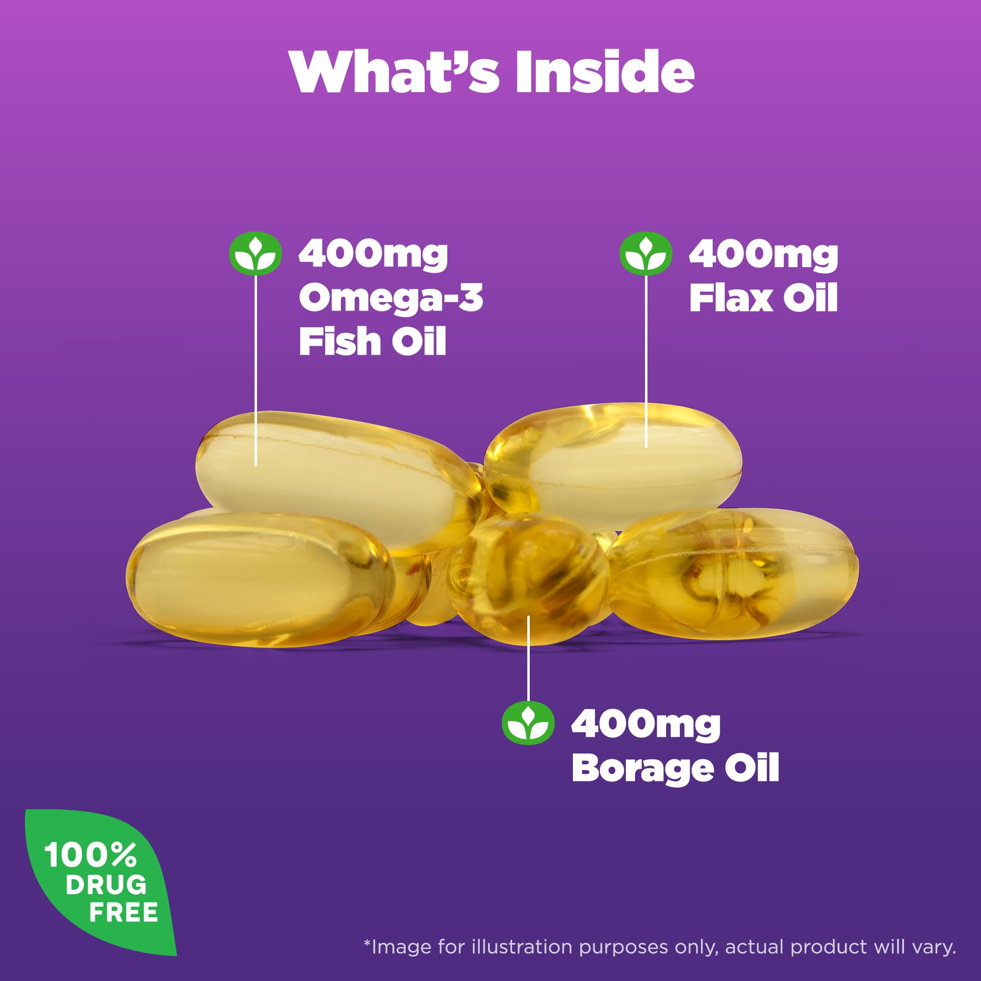 Natrol, Omega 3-6-9 Complex Softgels, Heart Health Dietary Supplement, 1200 mg, 90 Count