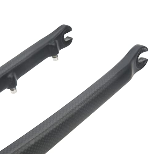 Uxsiya Road Bike Front Fork, 20 Inch 4.37in Top Tube Stable Professional Lightweight Mountain Bike Fork 3K Matte for Folding Bike