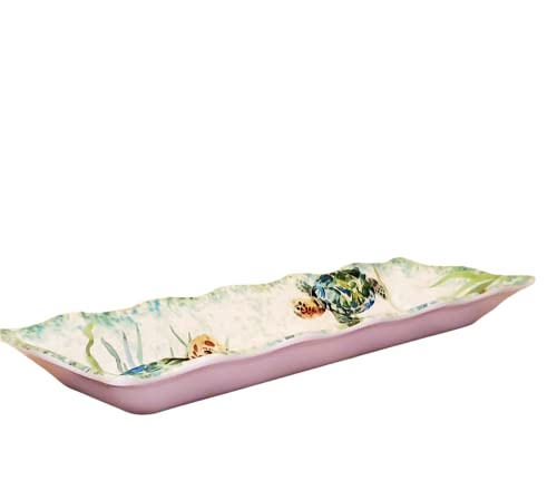 Sigrid Olsen Sea Turtles Serving Tray Platter Plate Melamine