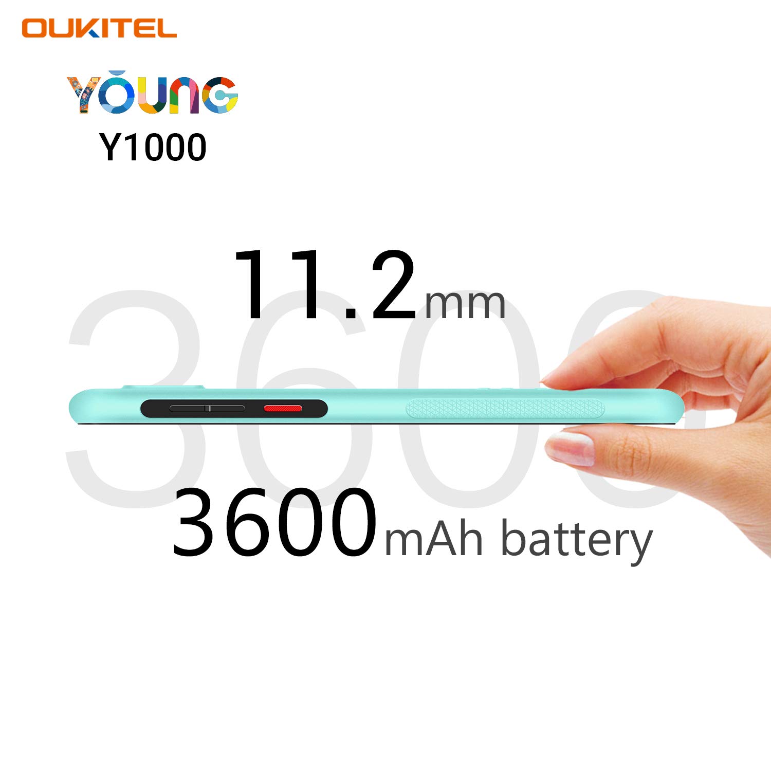 OUKITEL Y1000 Unlocked Phones, Rugged Smartphone Android 9.0 Phones IP68 Waterproof 6.1" 32+2GB/128GB Expandable Face ID&Fingerprint Unlock Dual Sim Phone(Light Blue)