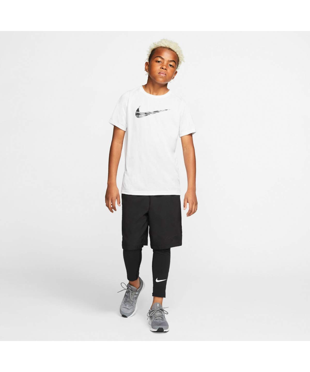 Nike Boys Pro Tight CK4546-010 Size L Black/White