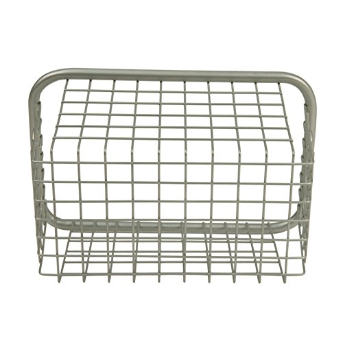 Spectrum Diversified Avery Small Bin for Storage and Organization Basket, 1 Count (Pack of 1), Nickel