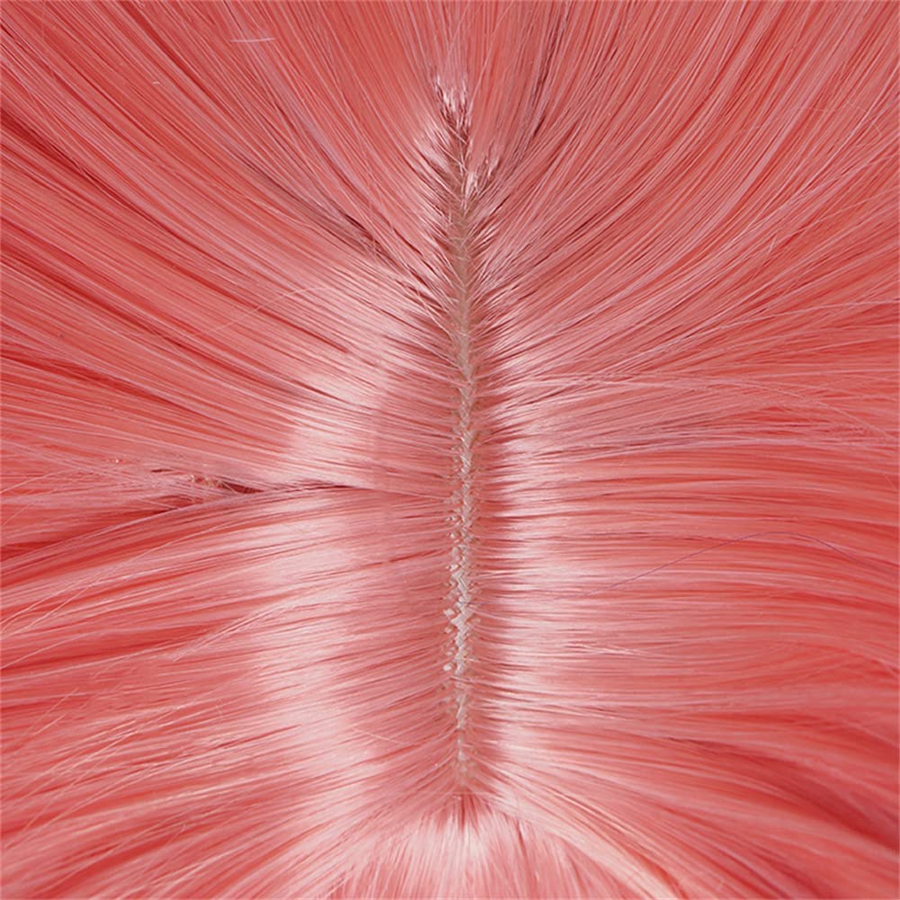 SisiruKou Double Tail Gradient Pink Purple Women Anime Wigs Halloween Cosplay Costume Wigs(Need styling)