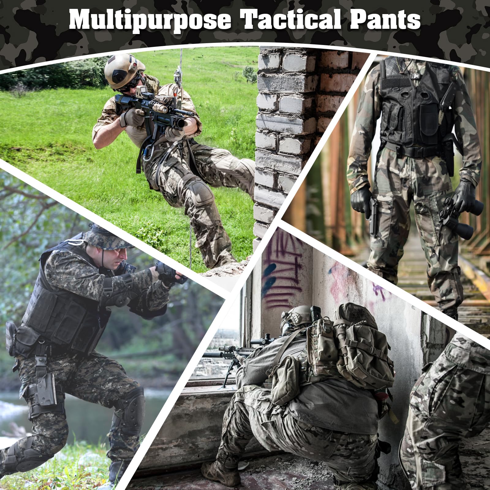 Men's Urban Pro Stretch Tactical Pants Dark Multicam 36W/34L