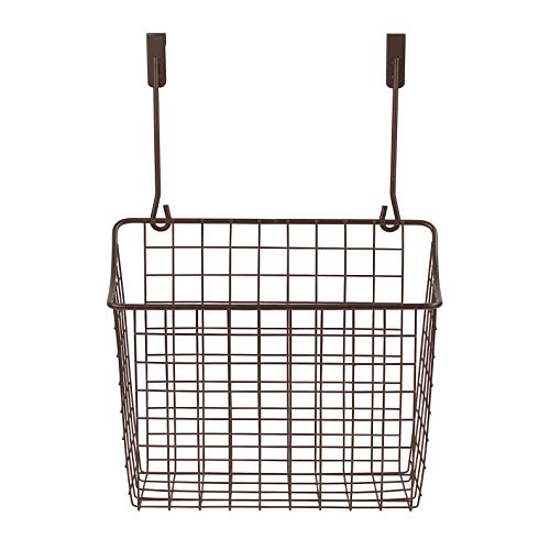 Spectrum Grid Over The Cabinet Wire Storage Basket Large (Bronze) - Organizer for Bathroom, Kitchen, Under Sink, Pantry, Hair Tools, & More