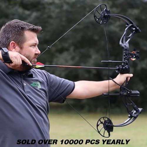 Sanlida Archery Dragon X8 RTH Compound Bow Package for Adults and Teens,18β-31β Draw Length,0-70 Lbs Draw Weight,up to IBO 310 fps,No Bow Press Needed,Limbs Made in USA,Limited Life-time Warranty