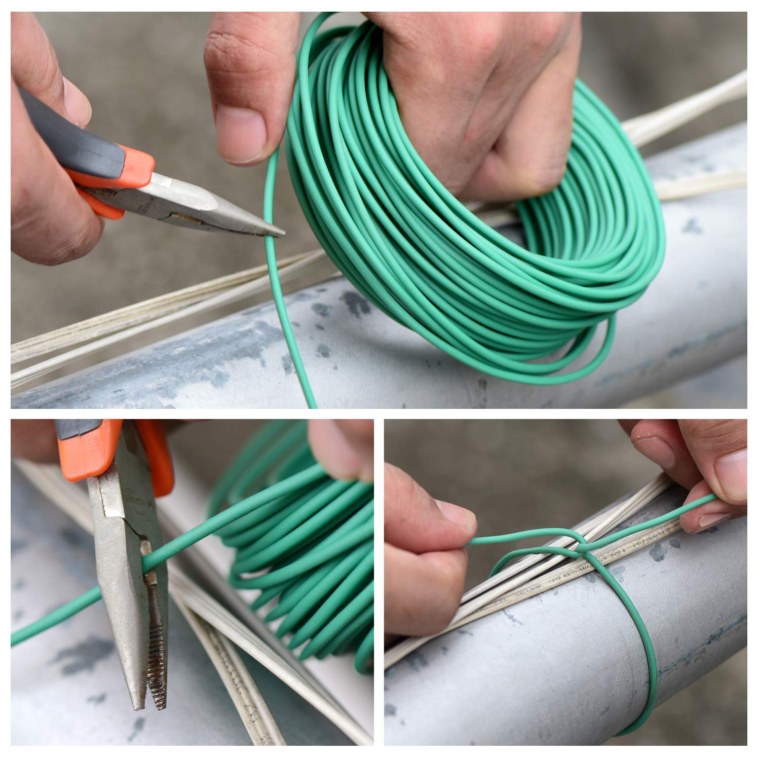 YDSL 66 Feet Soft Plant Tie, Green Twist Garden Ties for Plants, Office Organization and Home(Diameter - 2.5MM)
