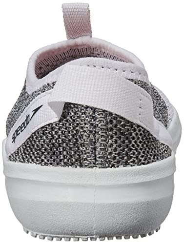 Speedo Women's Water Shoe Surfknit Pro, White/Grey/Black, 8