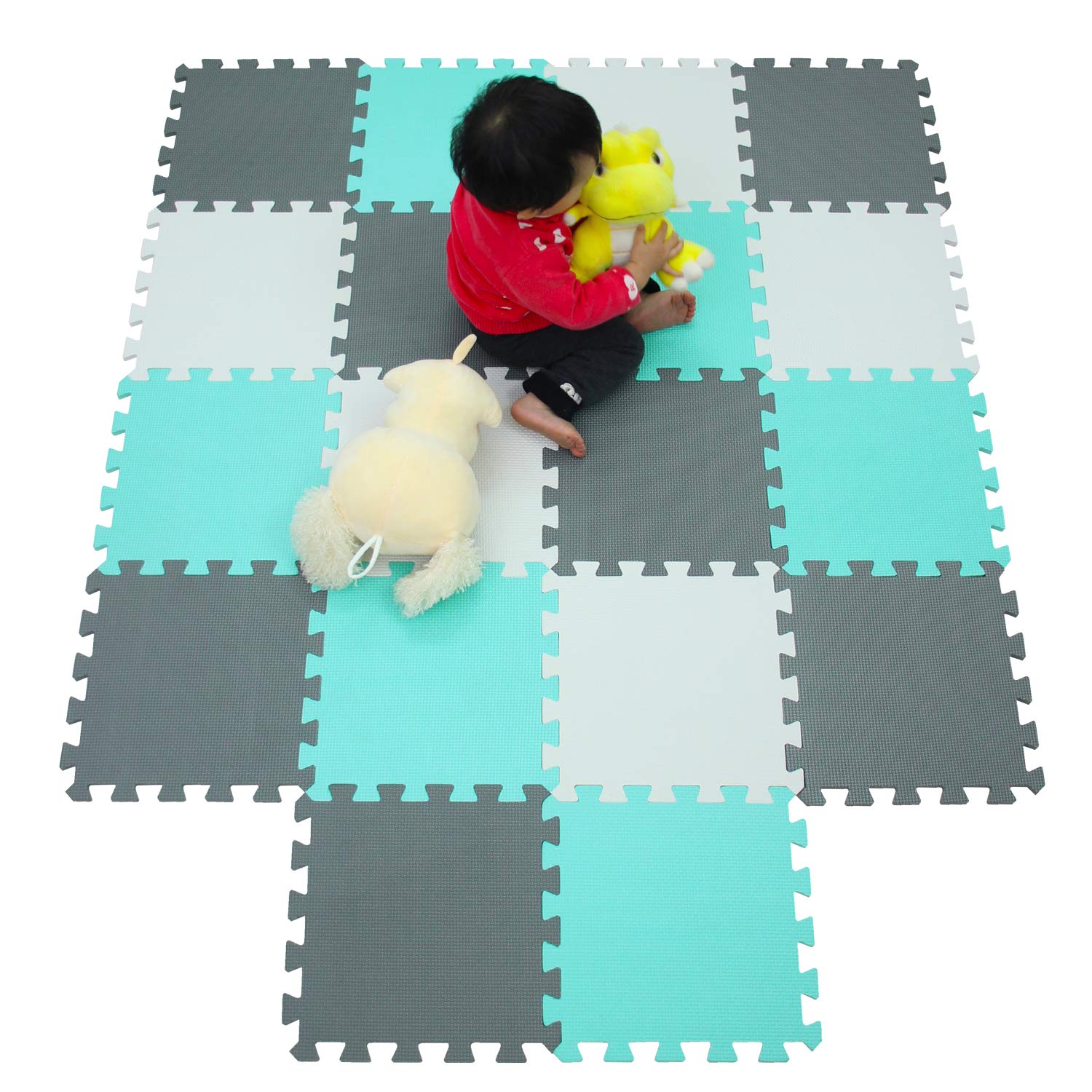 MSHENâ18PCS Foam Play Mat Tiles|Interlocking Floor Mats for Children|Multicoloured FoamMS-AHLg18