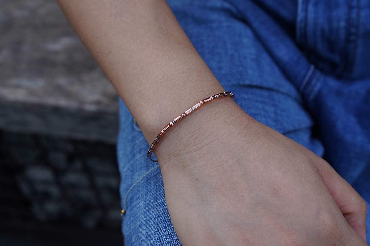 RareLove Godmother Morse Code Bracelets Birthday Christmas Christen Gift For Women Rose Golden Beads String Bracelet