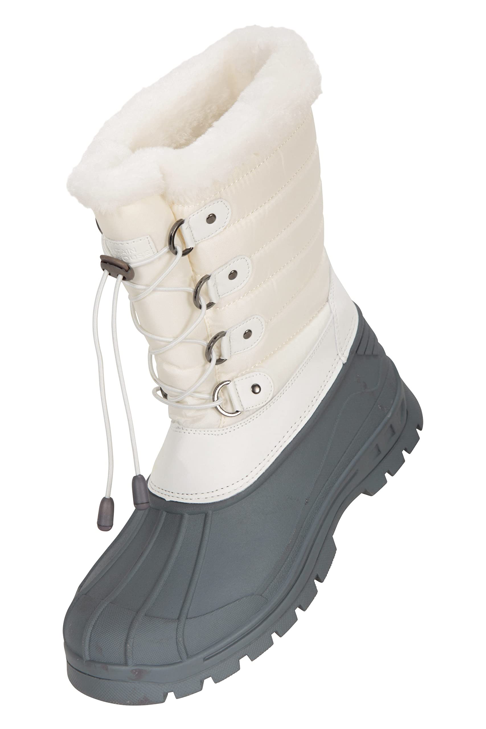 Mountain Warehouse Whistler Womens Snow Boots - Ladies Winter Shoes White Womens Shoe Size 6 US