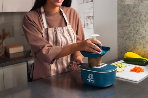 ModernConcept Mandoline Slicer Onion Slicer Vegetable Cutter Julienne Slicer Kitchen Master Handheld Mandoline Slicer Veggie Slicer with Container Vegetable Slicer with Container Food Slicer