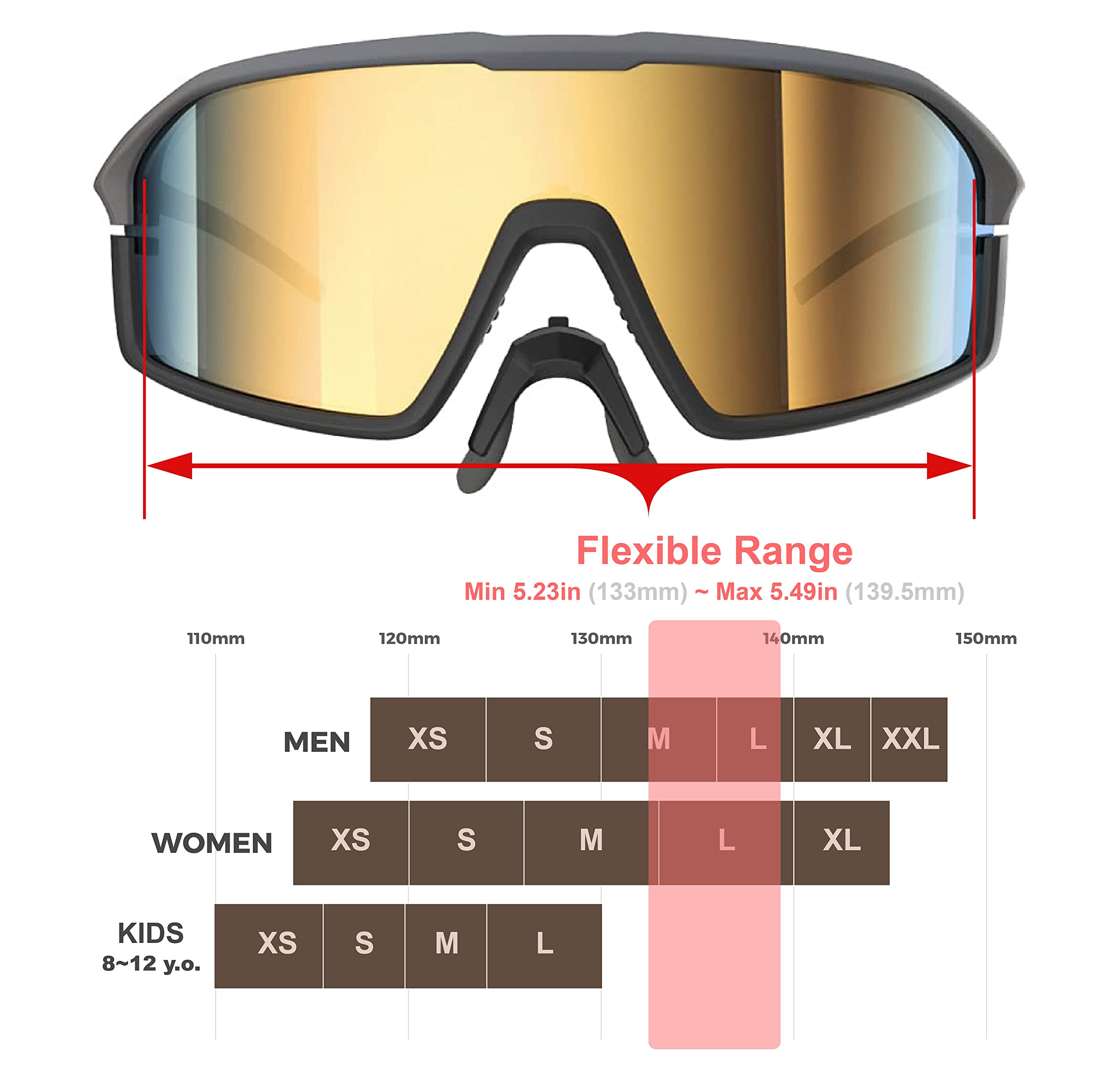 QOOL TIMES Living out your Polarized Cycling Sunglasses for Men and Women, Volleyball Running Golfing MTB Sutro Lite