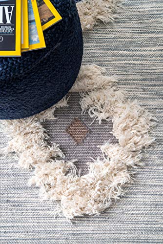 nuLOOM Rebekah Shaggy Regal Tribal Area Rug, 8x10, Blue