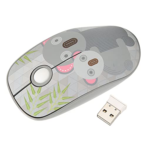 Wireless Mouse, 2.4GHz Wireless Game Mute Mouse, Portable Computer Mice, 3 Smart Sleep Modes, Cute Cartoon Koala Pattern, 1500DPI, for Office Home