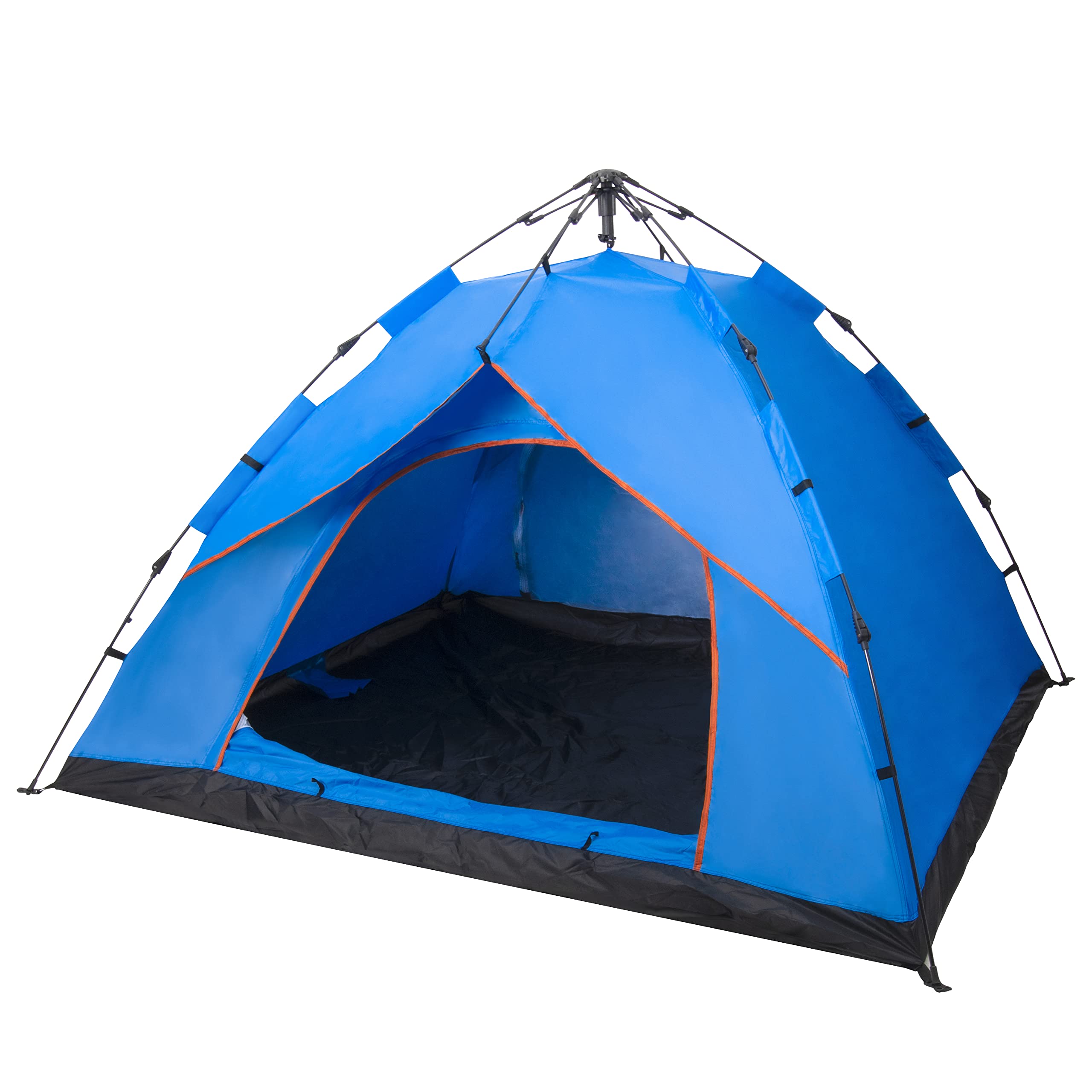 Outraveler 4 Person Pop Up Tent for Camping,Automatic Instant Tent,Quick Setup Tent Waterproof,Blue