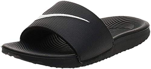 NIKE Kids' Kawa Slide (GS/PS) Athletic Sandal (5 Big Kid, Black/White/Black, numeric_5)