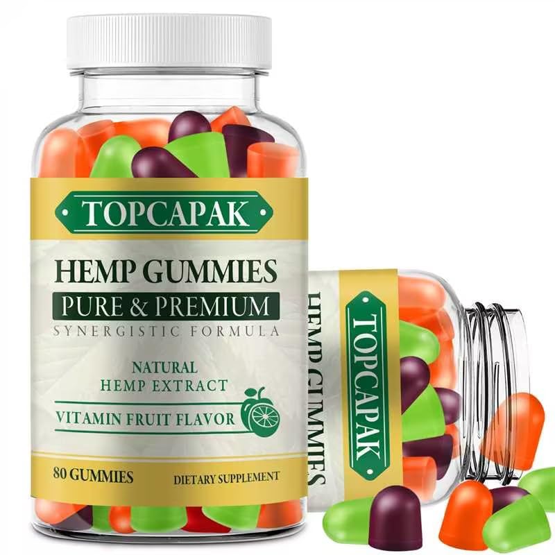 Natural Hemp Gummies Advanced Extra Strength High Potency Hemp Oil Extract Infused Gummy - for Adults - Low Sugar Rich in Omega 3 6 9 Made in USA