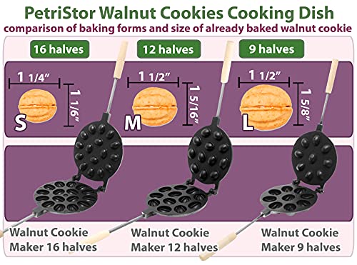 Walnut Cookie Mold Maker 16 non-stick - Oreshki Mold Maker - Walnut Cookie Molds - Орешница Russian - Oreshki Maker - Walnut Cookie Maker Oreshek - Nutty Maker - Oreshnitsa Nut Cookies Maker