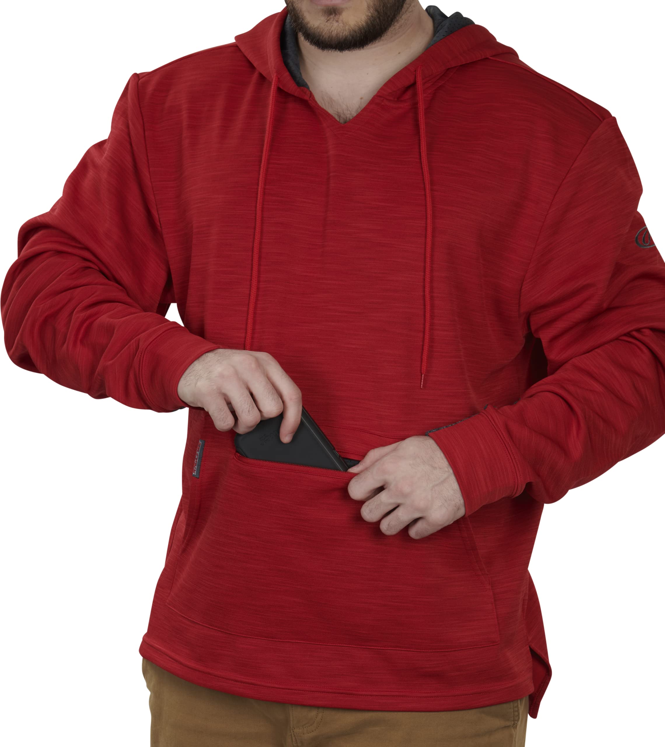 Rawlings Adult Brushed Performance Fleece Hoodie Series, Scarlet Red, XX-Large