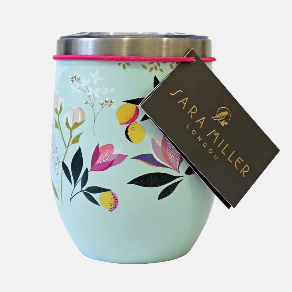 Sara Miller Coral Orchard Butterfly, Stainless Steel travel Cup