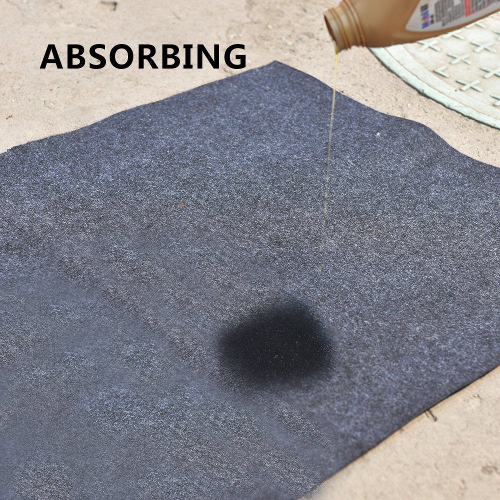 Oil Spill Mat (36"x 48"), Premium Absorbent Garage Floor Oil Mat β Reusable β Oil Pad Contains Liquids, Protects Garage Floor Surface (Large)