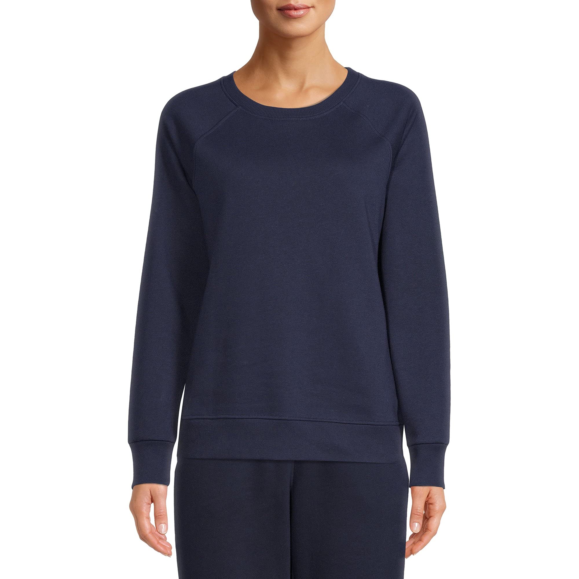 Time and Tru Women's Fleece Crew Neck Sweatshirt (Burgundy, 2XL) 20