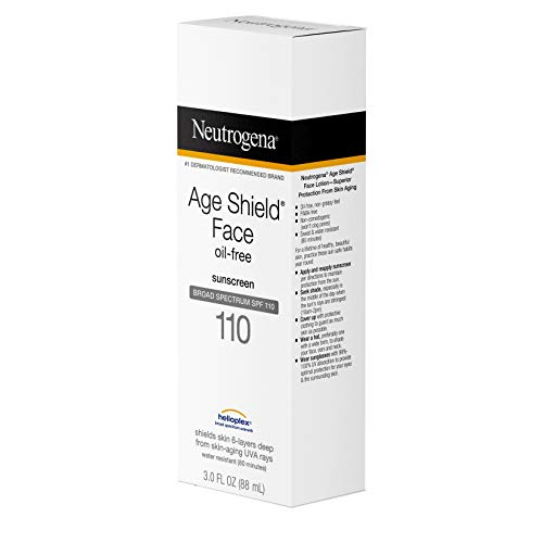 Neutrogena Age Shield Face Lotion Sunscreen with Broad Spectrum SPF 110, Oil-Free & Non-Comedogenic Moisturizing Sunscreen to Prevent Signs of Aging, 3 fl. oz