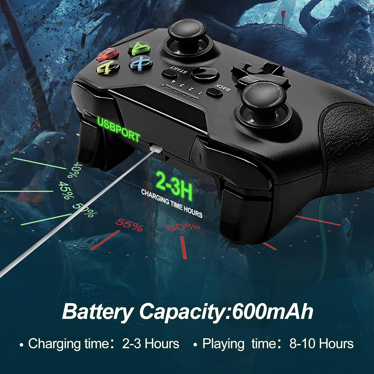 usergaing 2.4GHZ Xbox Wireless Controller Compatible with Xbox One, Xbox Series X&S, Xbox One S&X, One Elite, Windows 10- Black Special Edition