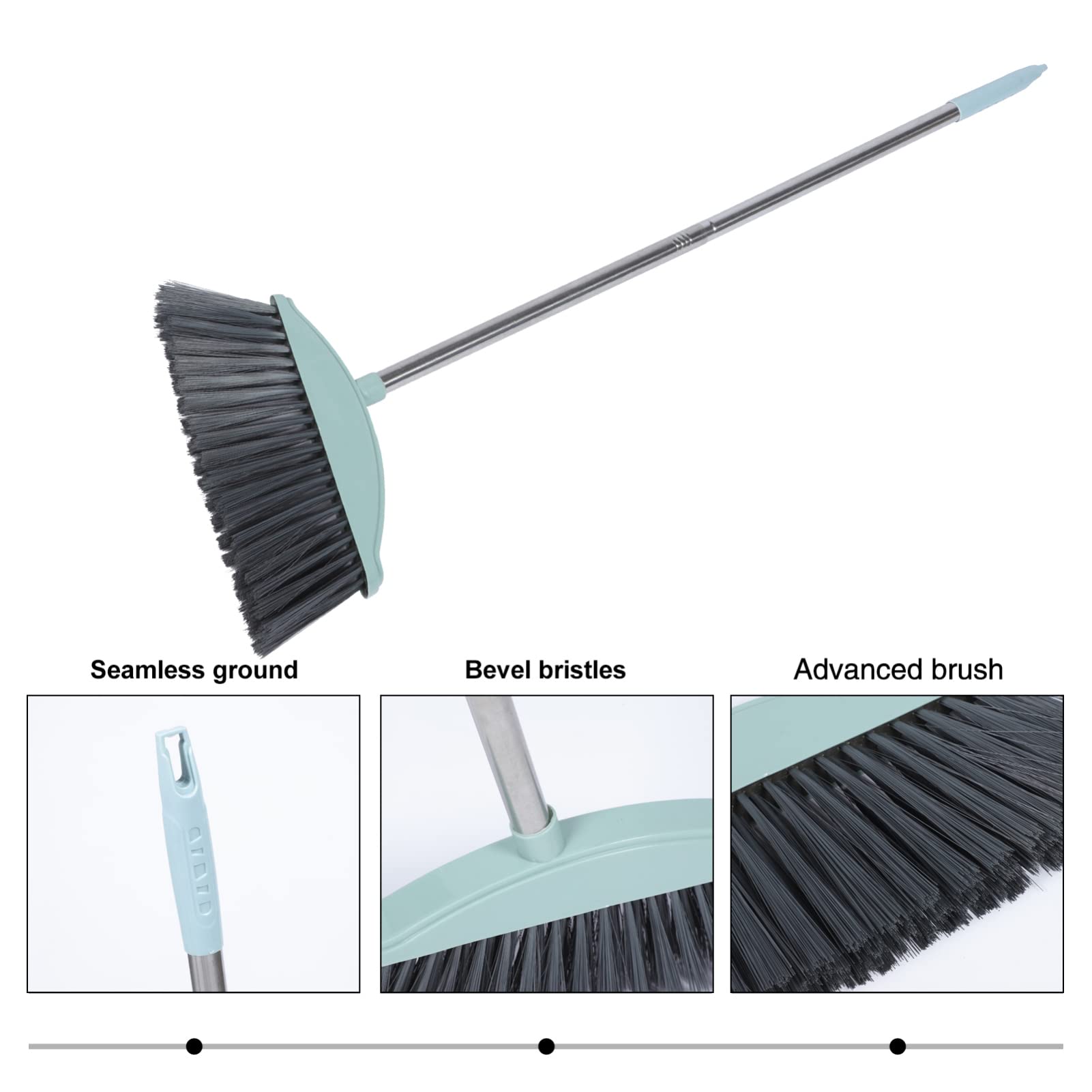 Yardwe Indoor Outdoor Broom Floor Cleaning Broom with Long Handle Heavy- Duty Household Brooms for Home Kitchen