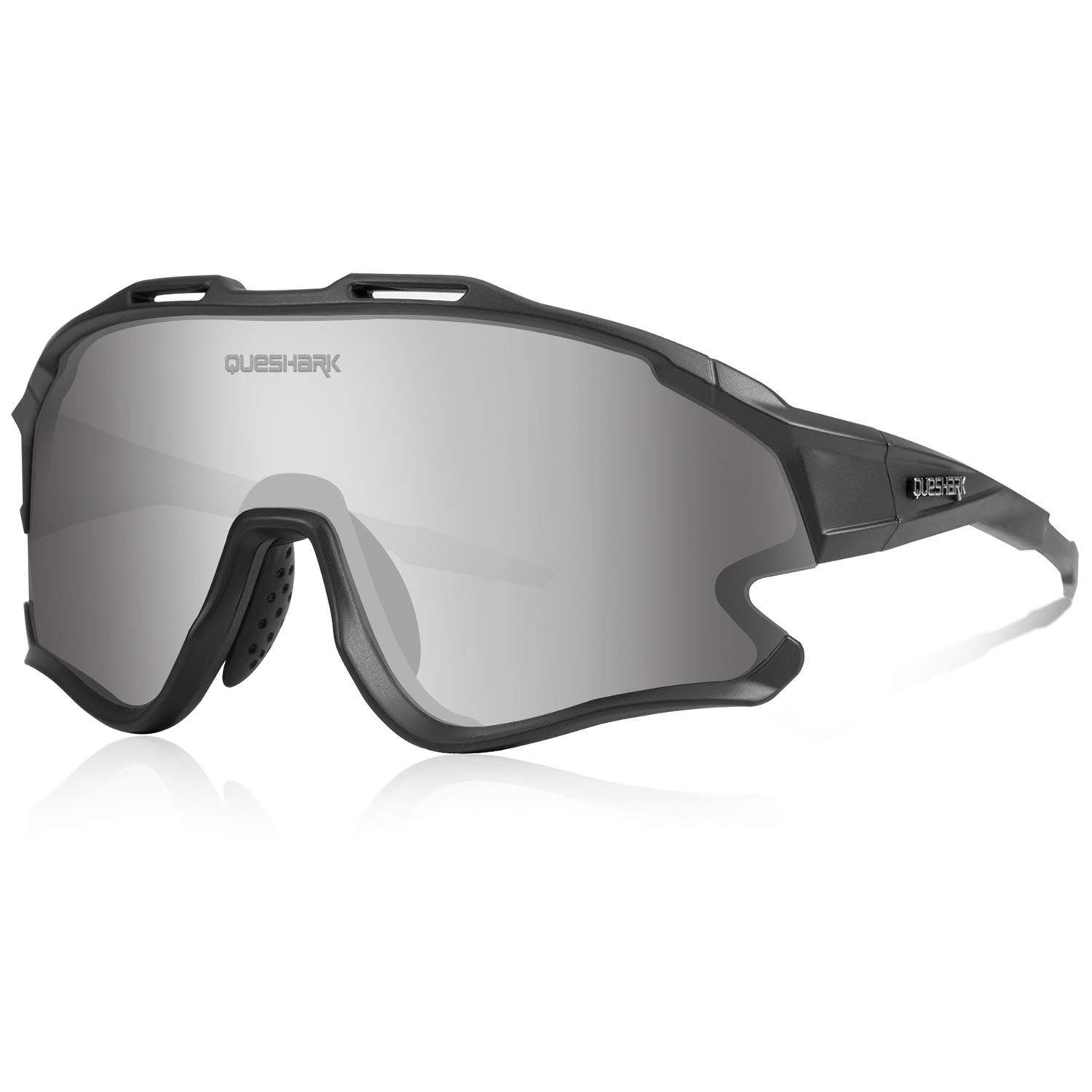 Queshark Sports Cycling Sunglasses 4 Lens Anti UV400 for Men Women HD Polarized